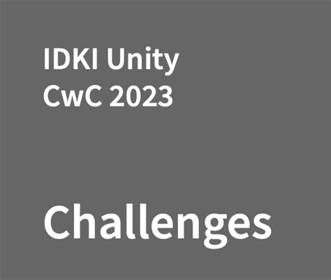 idki unity cwc 2023 challenges