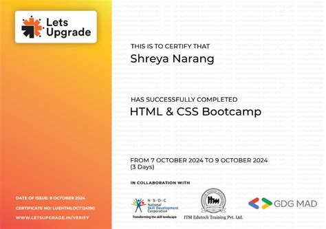 shreya narang on linkedin webdevelopment html css letsupgrade