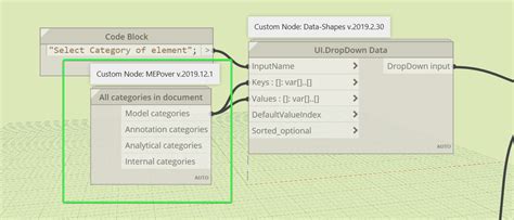 data shape selecmodelelements filter by all 3d model categories not