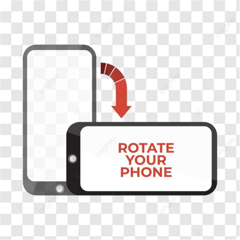 Rotate Your Phone Icon Red Arrow Vector Landscape Phone Rotate Phone Phone Png And Vector