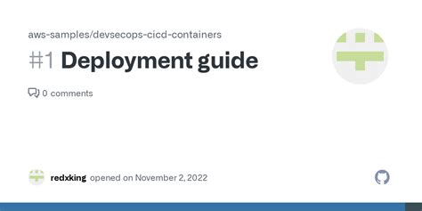 Deployment Guide Issue Aws Samples Devsecops Cicd Containers GitHub
