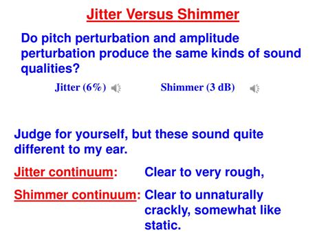 Ppt Pitch And Amplitude Perturbation Jitter And Shimmer Powerpoint