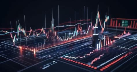 Advanced Technology Interface With Digital Graphs And Charts Stock Illustration Illustration