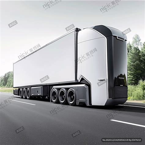 Ai创作图大卡车效果图 卡车效果图 超大型运输车 货车效果图 超大尺寸货物 素材大货车 大型拖挂车 无人驾驶运输车 智能挂车 超长件货物 新能源运输 超长货车 卡车主视 货车大型车辆 大板车