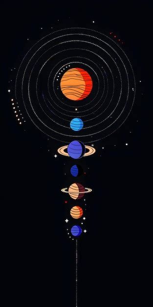 Orbiting Planets Solar System Premium Ai Generated Image