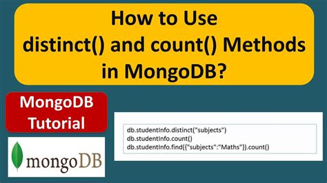 How To Use Distinct And Count Methods In Mongodb Mongodb