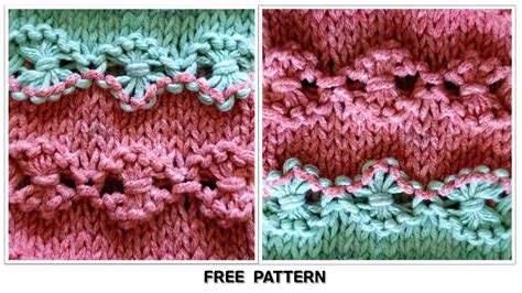 대바늘 손뜨개 아주 쉽게 꽃무늬 뜨기 무료 도안 Free Pattern 감아뜨기 스웨터 조끼 가디건 목도리 가방 Youtube