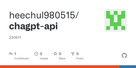 Github Heechul980515 Chagpt Api 230611