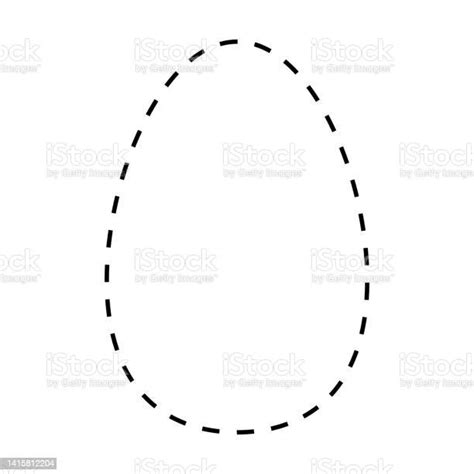 Oval Symbol Dashed Shape Vector Icon For Creative Graphic Design Ui Element In A Pictogram Stock