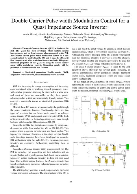 pdf double carrier pulse width modulation control for a quasi