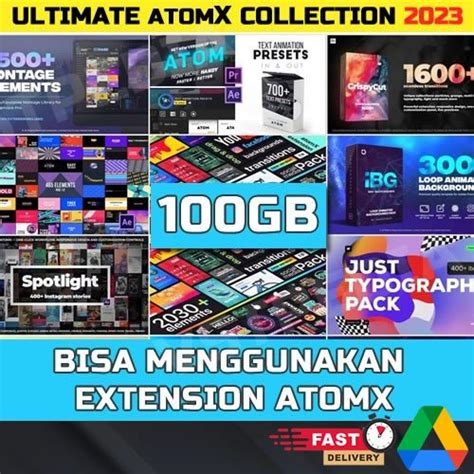Jual AtomX Pack Template Collection Update 2025 Untuk After Effect Premiere Shopee Indonesia
