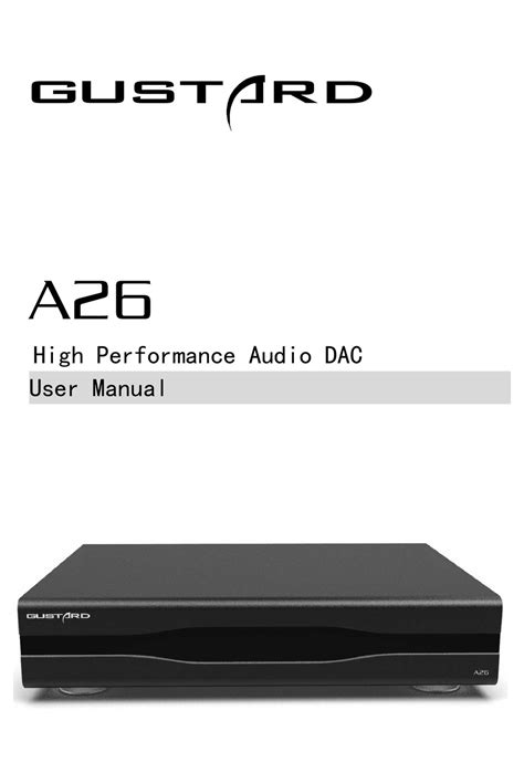 GUSTARD A26 USER MANUAL Pdf Download | ManualsLib