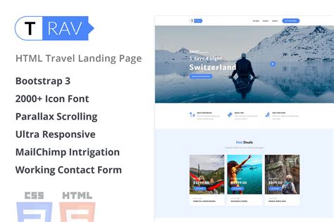 Trav Travel HTML Landing Page