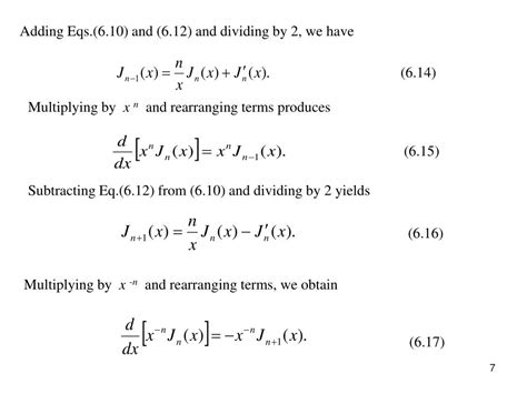 Ppt Chapter 6 Bessel Functions Powerpoint Presentation Free Download Id 681317