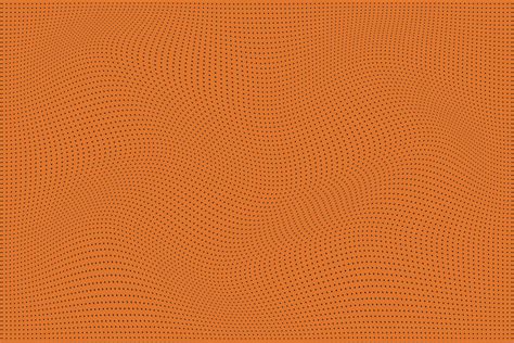 Simple Abstract Black Color Small Polka Dot Wavy Distort Pattern On Pumpkin Orange Color