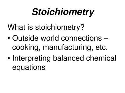 Stoichiometry Chapter Ppt Download