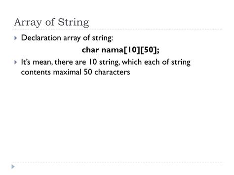 Ppt Array And String Powerpoint Presentation Free Download Id