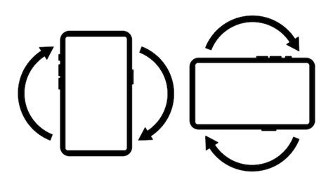 Premium Vector Rotate Smartphone Rotation Interface Ui Arrow Right Portrait Landscape