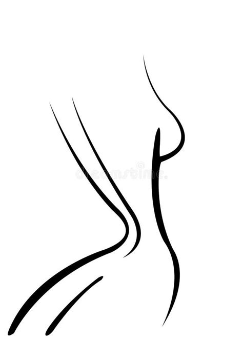 Beautiful Curves Of The Female Body Shown By Erotic Lines Stock Illustration Illustration Of