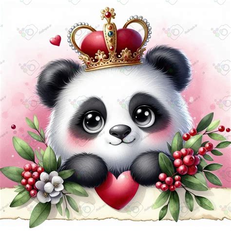 بک گراند کودکانه عالیجناب پاندا و قلب قرمز کد 41672ویژه عکس گراف