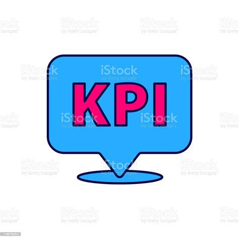 Filled Outline Kpi Key Performance Indicator Icon Isolated On White
