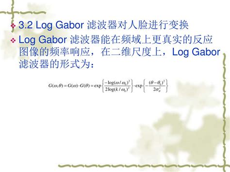 PPT 基于 Log Gabor 变换与 BP 神经网络的人脸识别 PowerPoint Presentation ID
