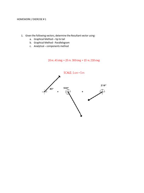 Vector Addition Exercise Pdf