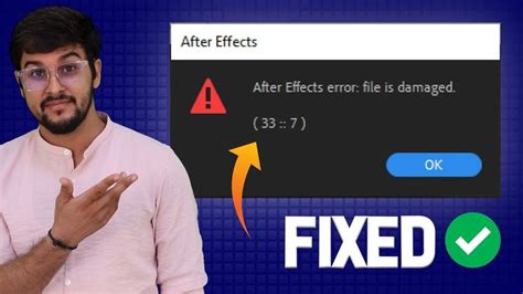 How To Fix After Effect Error File Is Damaged 33 7 After Effects Damaged Fix It