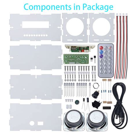 Gikfun Bluetooth Speaker Kit With Led Flashing Light Soldering Practic