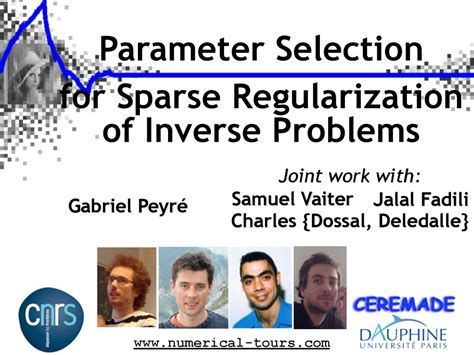 Parameter Selection For Sparse Regularization Of Inverse Problems