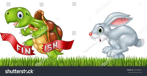 clipart hare and tortoise race