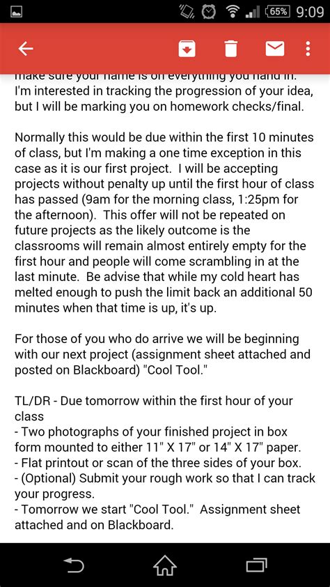 My Professor Used A Tldr In His Email Rfunny