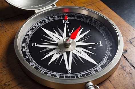 A Compass With The Numbers 1 And 2 On It Premium Ai Generated Image