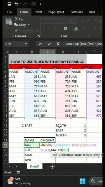 🎯 Text On Screen Learn Index Array Formula In Seconds Shorts Excel Youtube