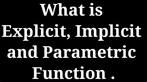 Explicit And Implicit Function Lecture In Urdu By Haider Murtaza Youtube