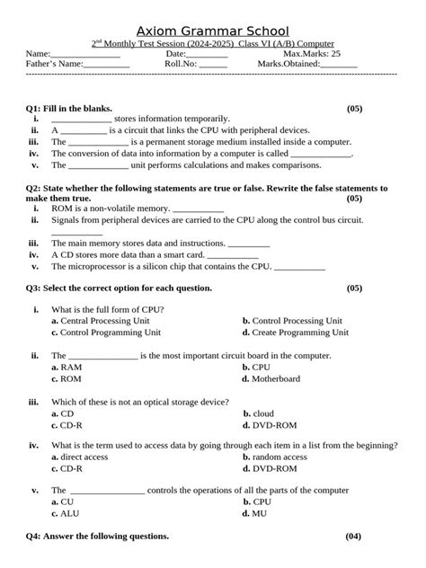 Class 6 Computer Pdf