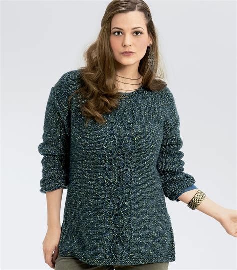 Джемпер с вертикальным рельефным узором и разрезами схема вязания спицами Вяжем Джемперы на