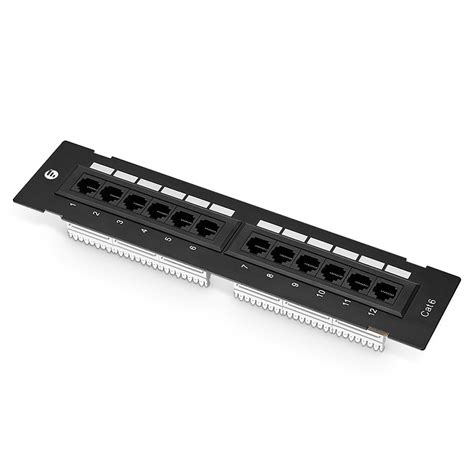 Cat6a Patch Panel 12 Port Cat6a Ethernet Patch Panel 10gbps Rackmount