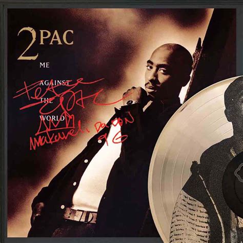 2pac Tupac Me Against The World Framed Laser Etched Picture Lp Display