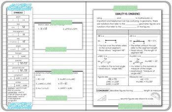 Sketching Notating Marking Notes For Geometry Interactive Notebook The Efficient Classroom