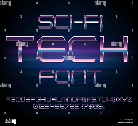 Sci Fi Retro Font Stock Vector Image And Art Alamy