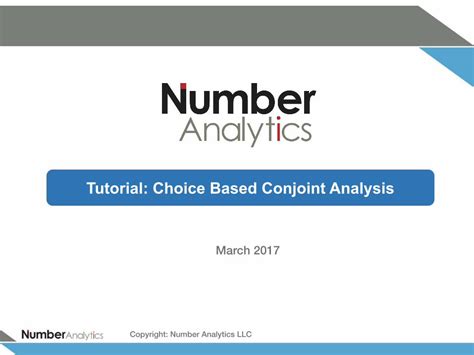 Pdf Tutorial Choice Based Conjoint Analysis Number …€¦ · · 2017 03 23introduction Conjoint