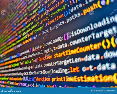 Software Development Creating Projects Computer Code Data Blue Color