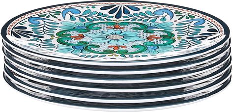 Authentic Talavera 8 Plate Set Handmade Mexican Pottery