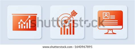 Set Target Graph Chart Board Graph Stock Vector Royalty Free Shutterstock