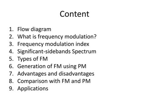 Frequency Modulation And Its Application PPTX
