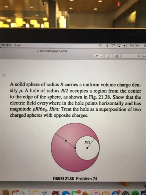solved a solid sphere of radius r carries a uniform volume