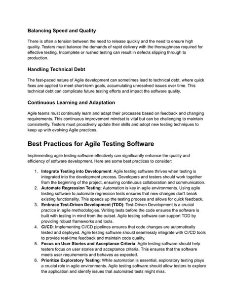 what is agile software testing benefits of agile testing pdf