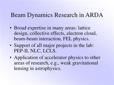 PPT Beam Dynamics PowerPoint Presentation Free Download ID