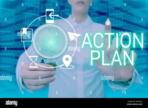 Sign Displaying Action Plan Business Approach List Of Things Or Schedule To Be Made Thia